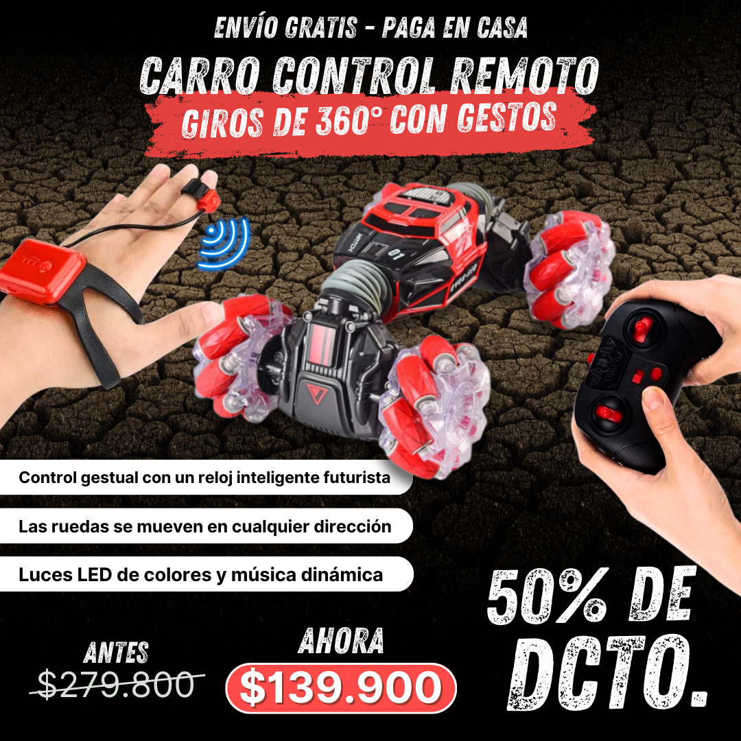 Carro Remoto Control De Mano Giro 360° – Tochimarket